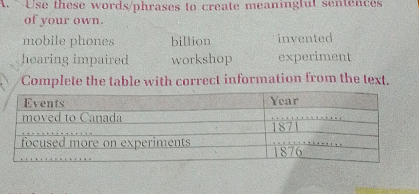 A. Use these words/phrases to create | StudyX