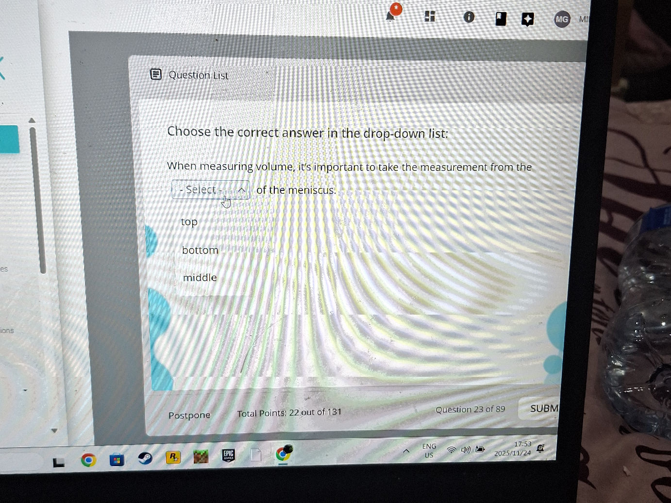 Choose the correct answer in the drop-down | StudyX