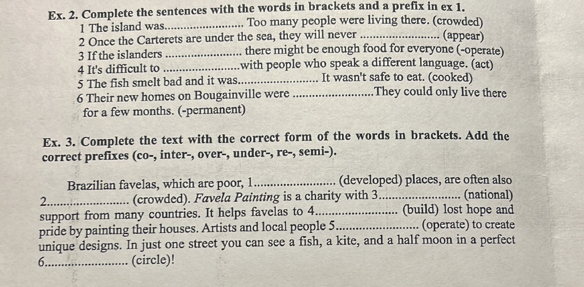 Ex. 2. Complete the sentences with the words | StudyX