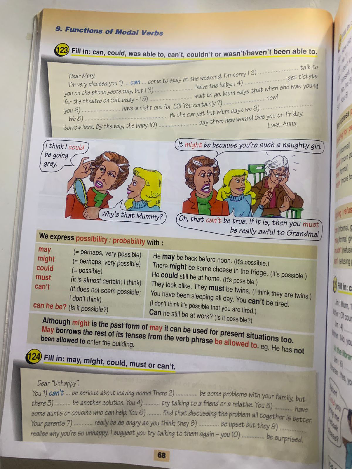 9. Functions of Modal Verbs (123) Fill in: | StudyX