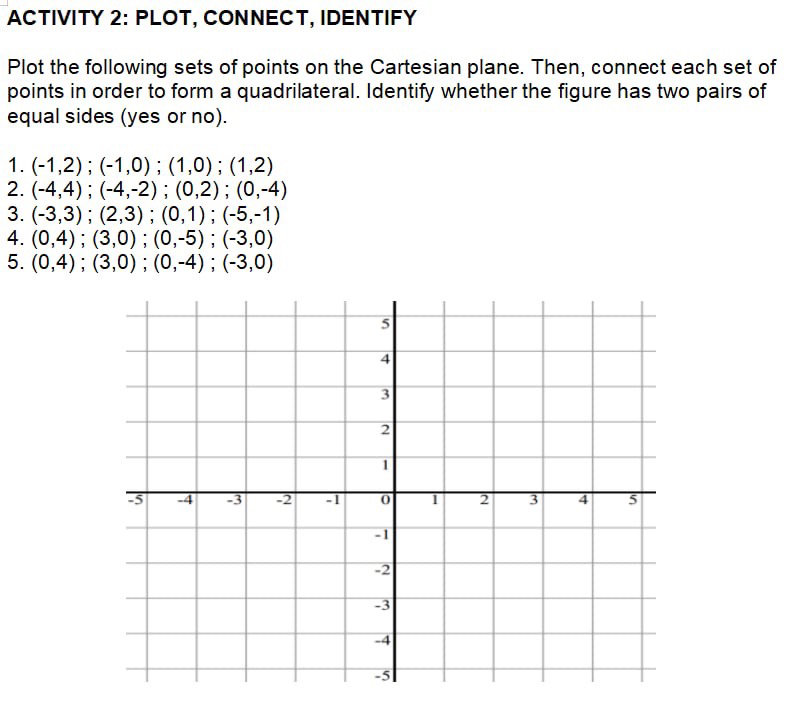 ACTIVITY 2: PLOT, CONNECT, IDENTIFY Plot | StudyX