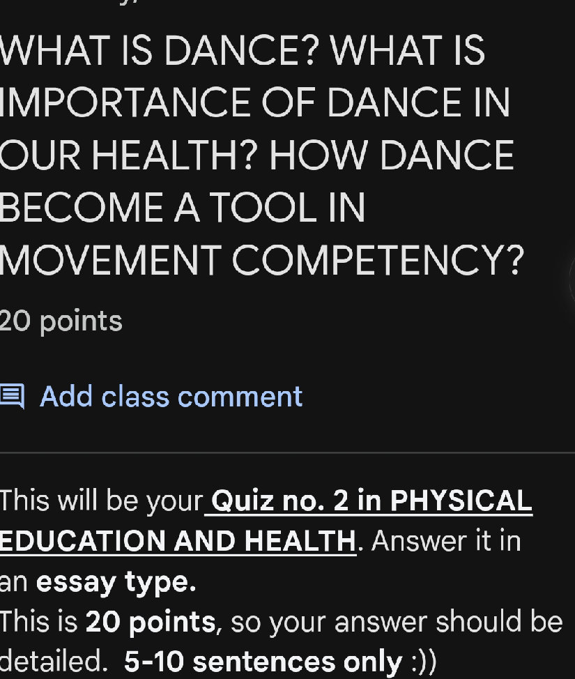 WHAT IS DANCE? WHAT IS IMPORTANCE OF DANCE | StudyX