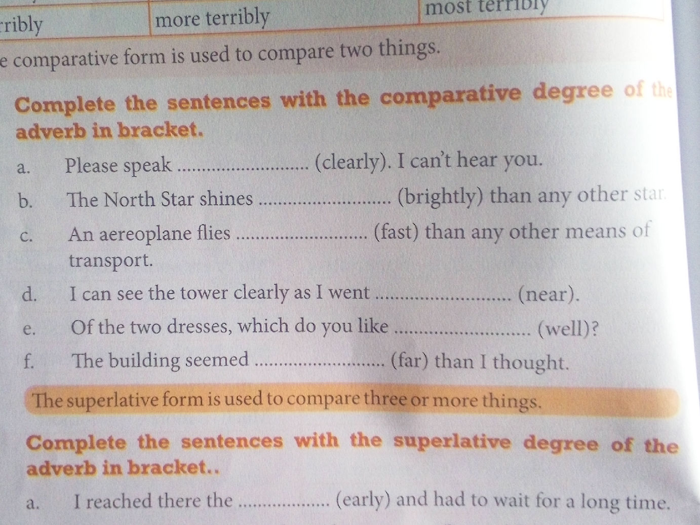 Complete the sentences with the comparative | StudyX