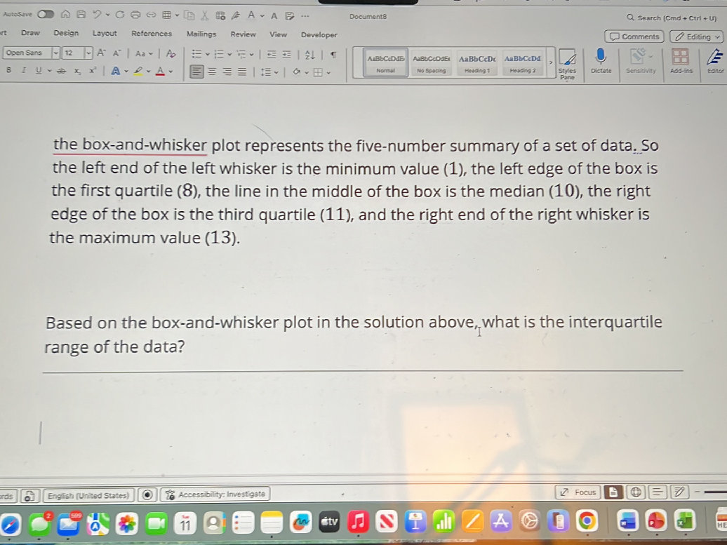 the box-and-whisker plot represents the | StudyX