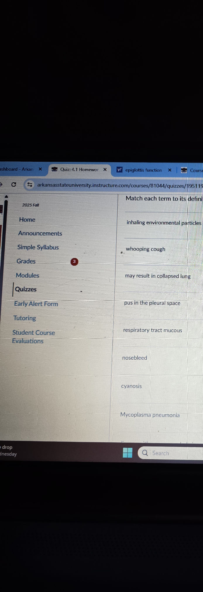 Match each term to its definition **Terms | StudyX