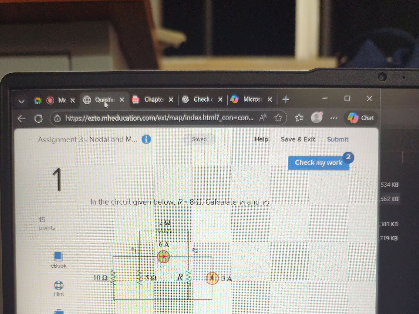 In the circuit given below, $R = 8 \ $. | StudyX