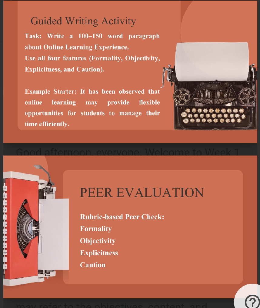 Guided Writing Activity Task: Write a | StudyX