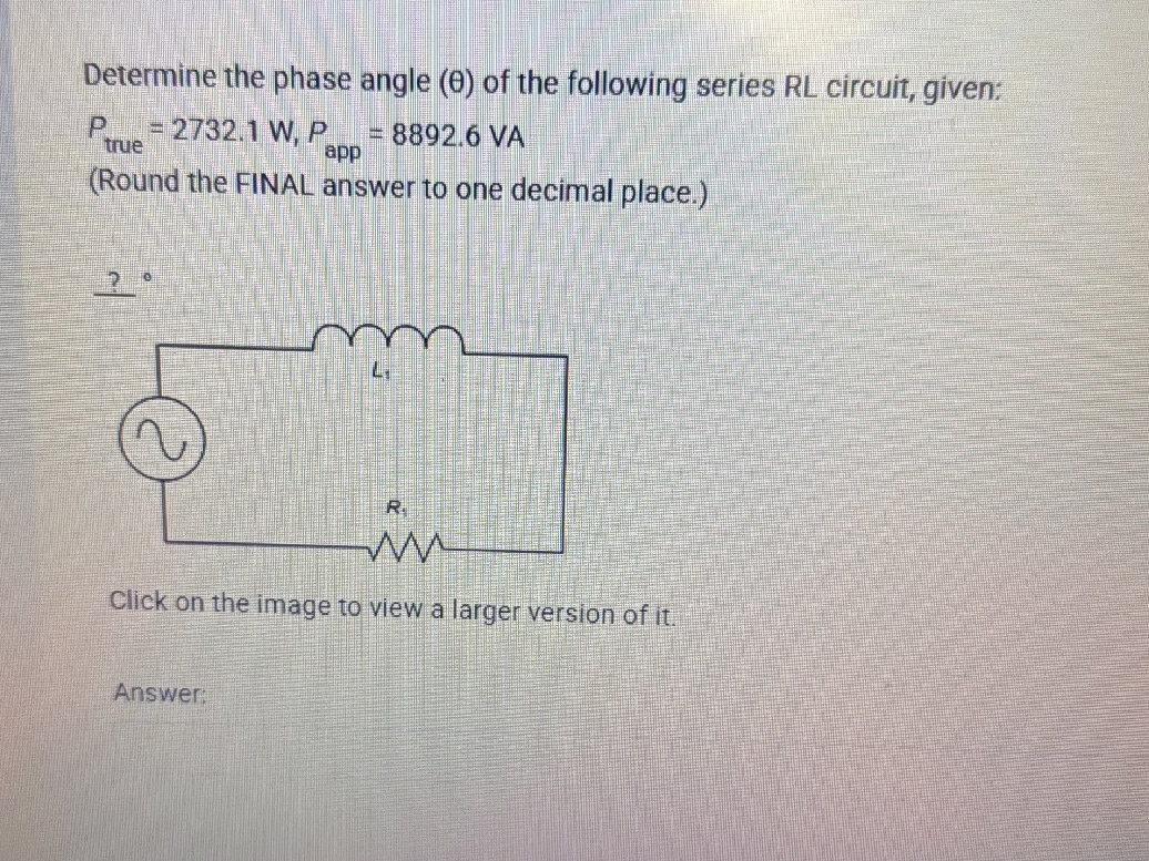Determine the phase angle $( )$ of the | StudyX
