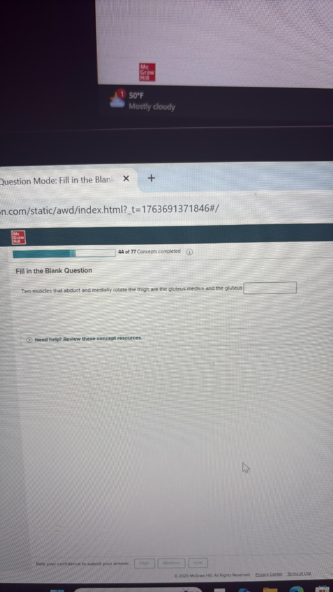 Two muscles that abduct and medially rotate | StudyX