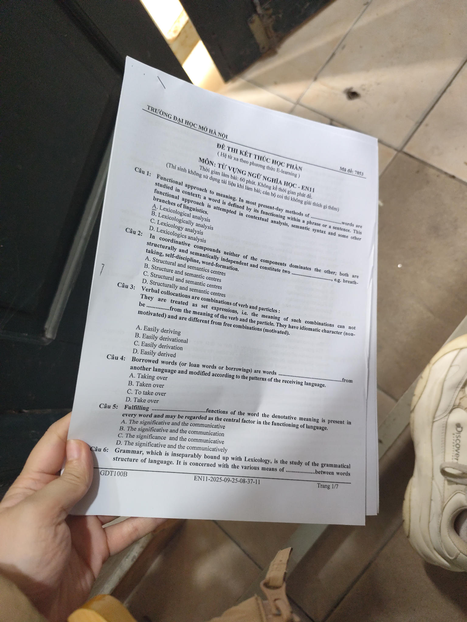 Câu 5: Fulfilling | StudyX