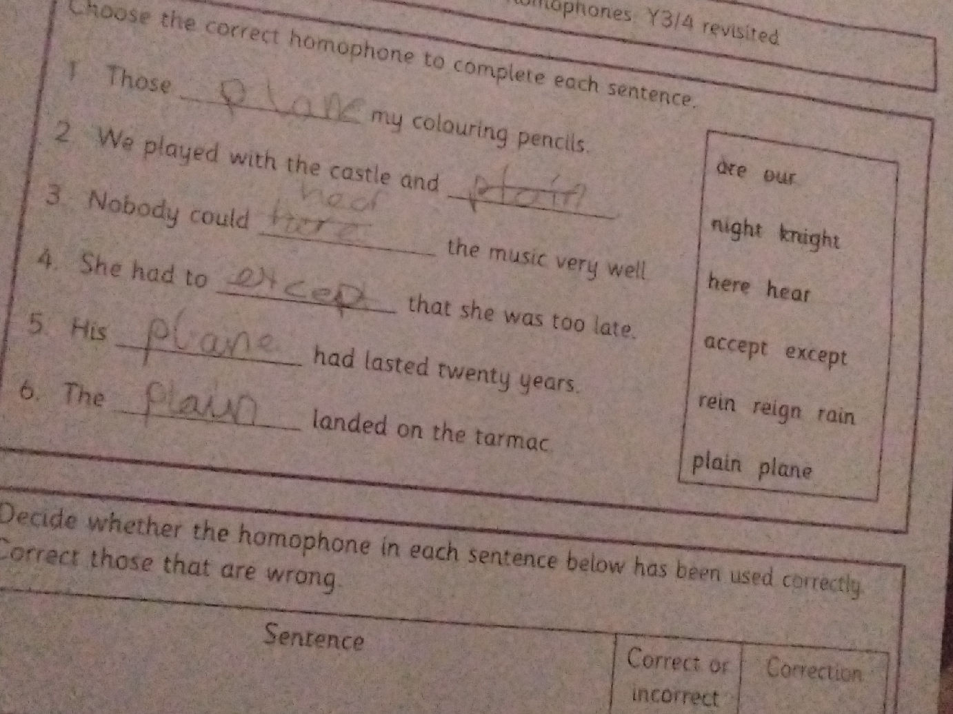 Choose the correct homophone to complete | StudyX