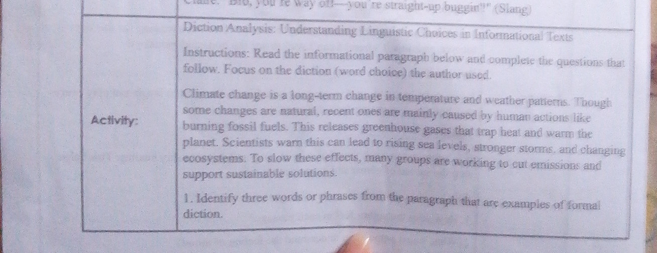 Diction Analysis: Understanding Linguistic | StudyX