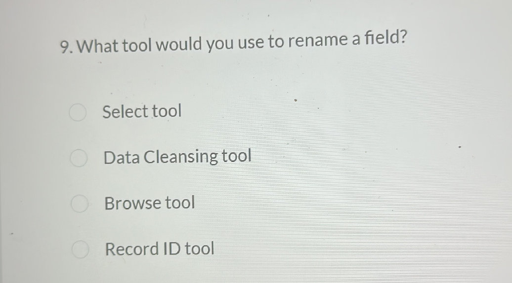 9. What tool would you use to rename a | StudyX