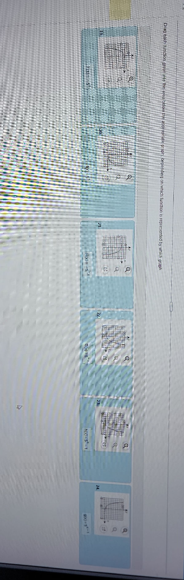 Drag each function given into the area below | StudyX