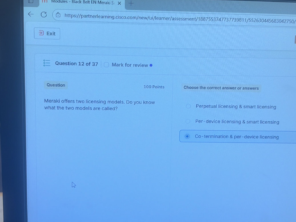 Meraki offers two licensing models. Do you | StudyX