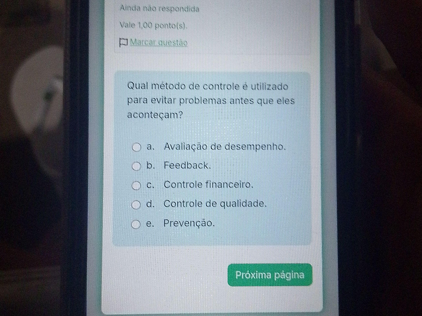 Qual método de controle é utilizado para | StudyX