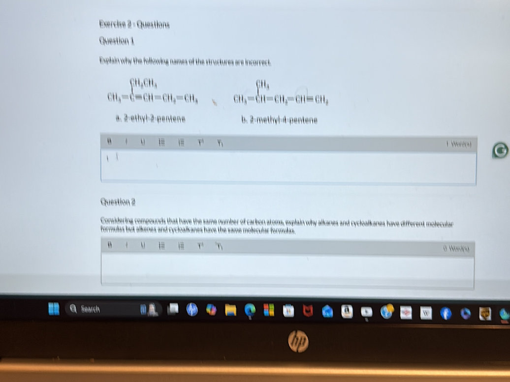 Question 1 Explain why the following names | StudyX