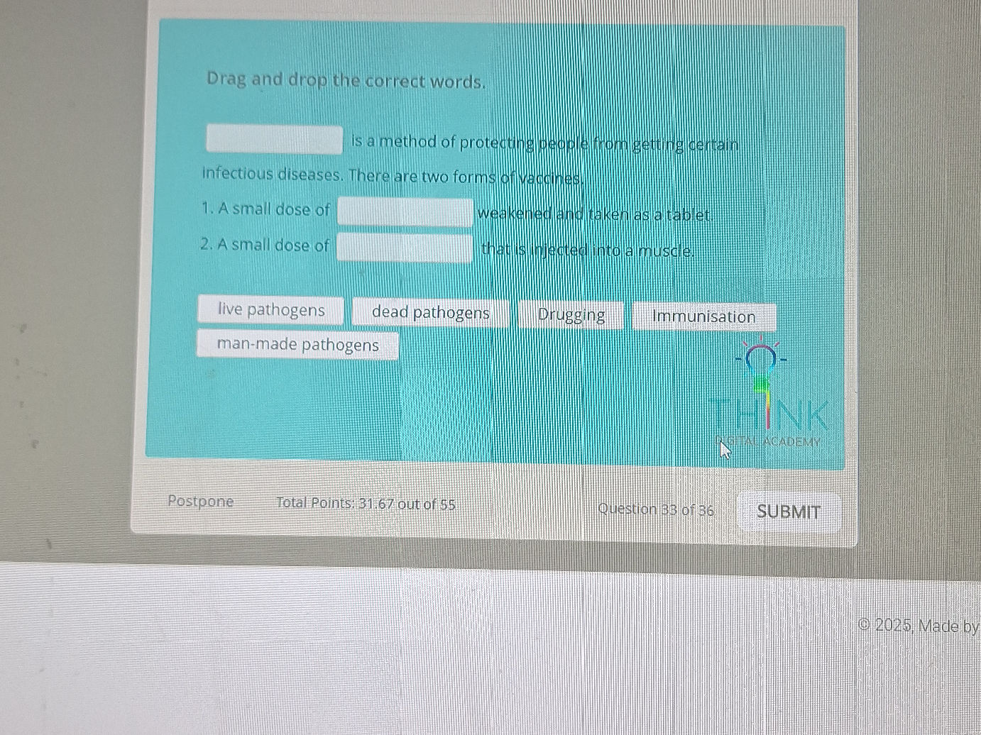 Drag and drop the correct words. [BLANK] is | StudyX