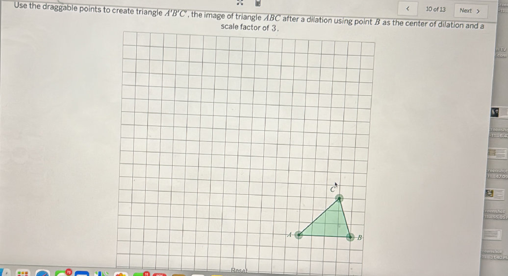 Use the draggable points to create triangle | StudyX