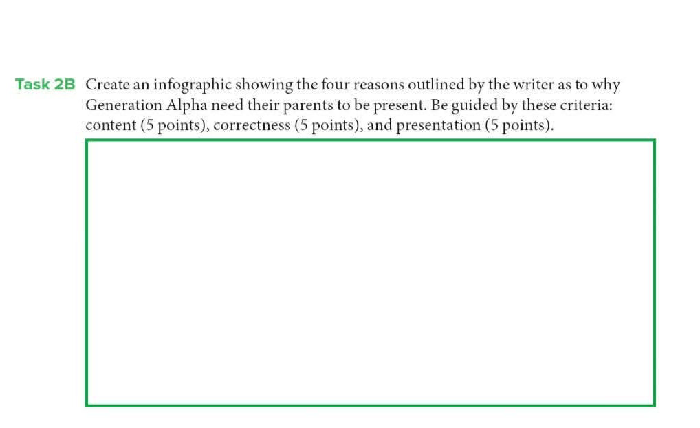 Task 2B Create an infographic showing the | StudyX