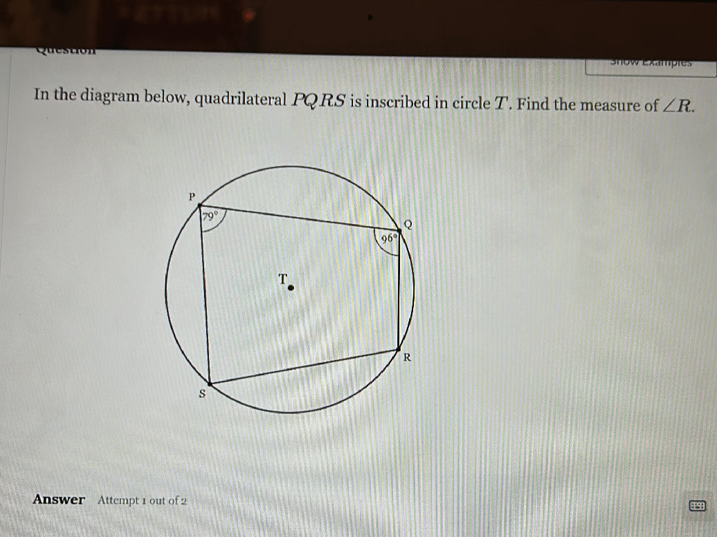 In the diagram below, quadrilateral $PQRS$ | StudyX