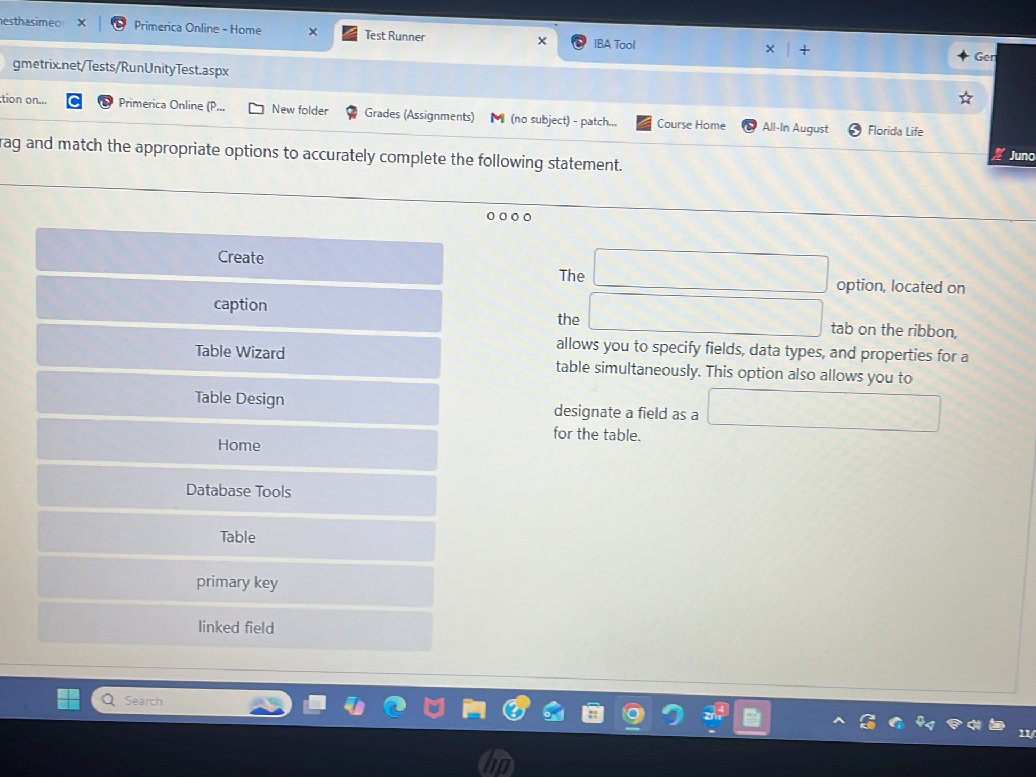 Drag and match the appropriate options to | StudyX