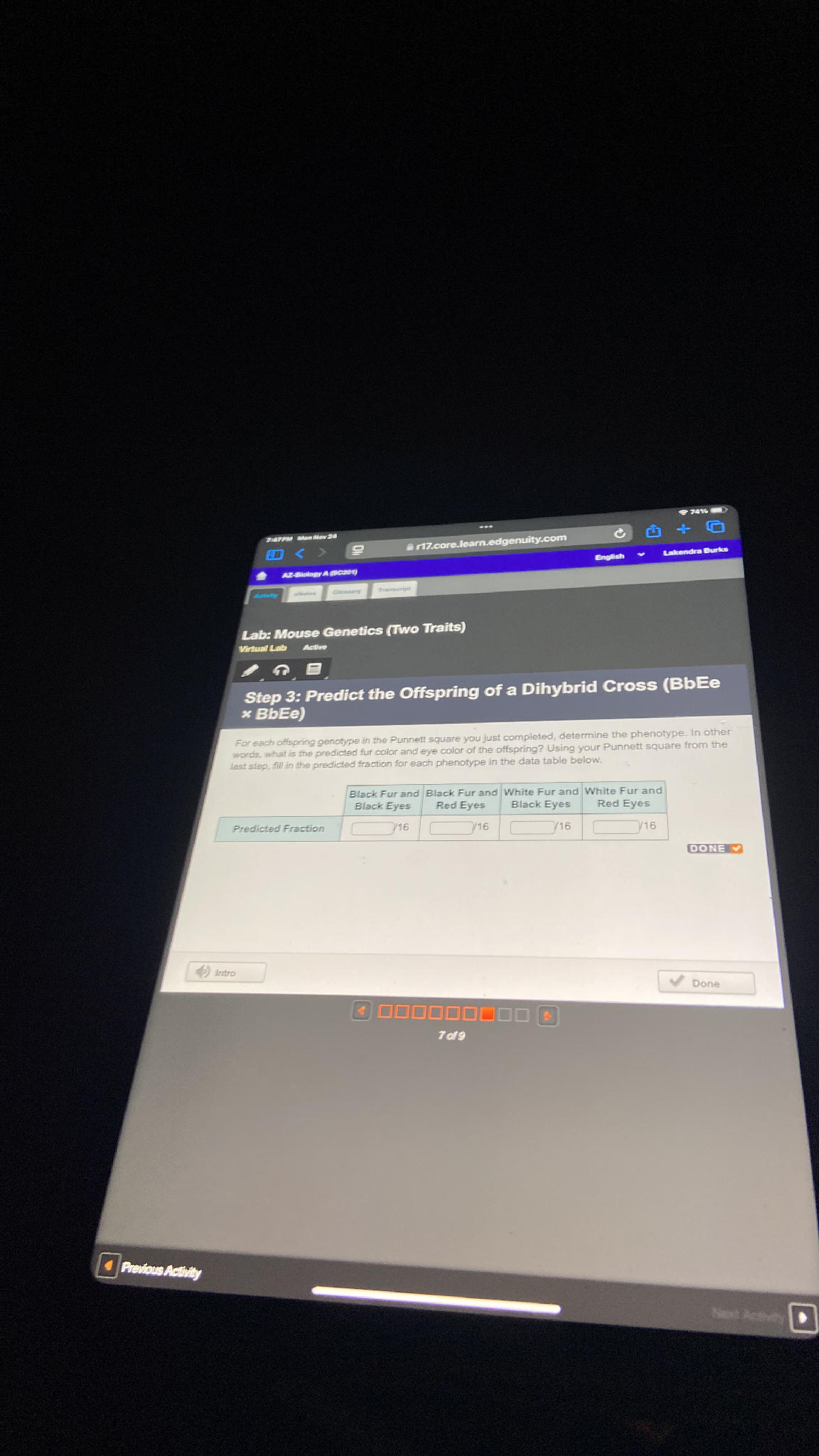 Lab: Mouse Genetics (Two Traits) Virtual Lab | StudyX