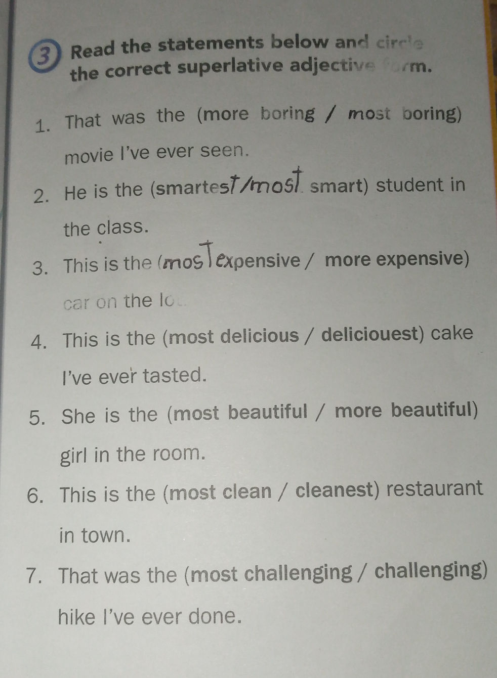 Read the statements below and circle the | StudyX