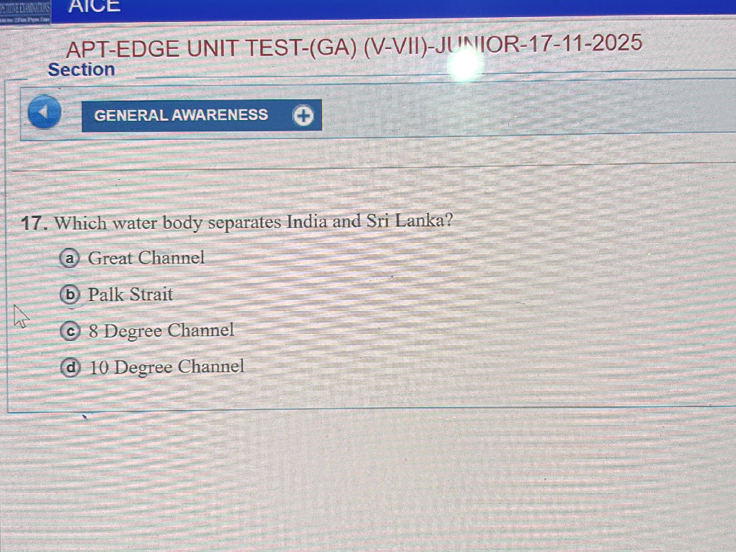 17. Which water body separates India and Sri | StudyX