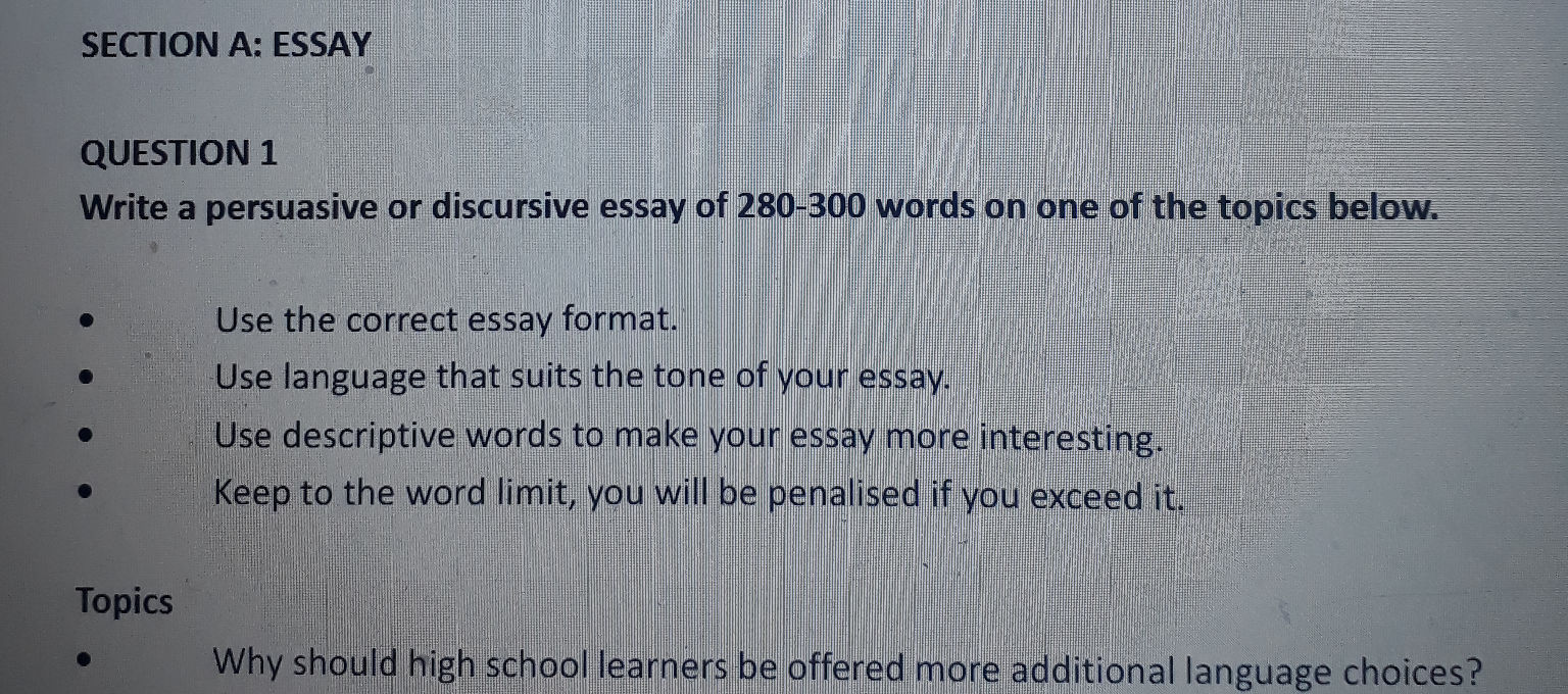 SECTION A: ESSAY QUESTION 1 Write a | StudyX
