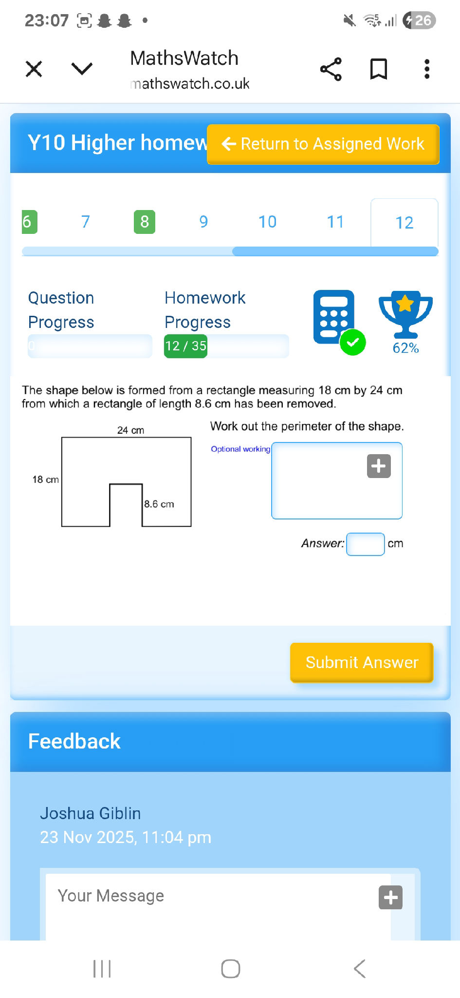 The shape below is formed from a rectangle | StudyX