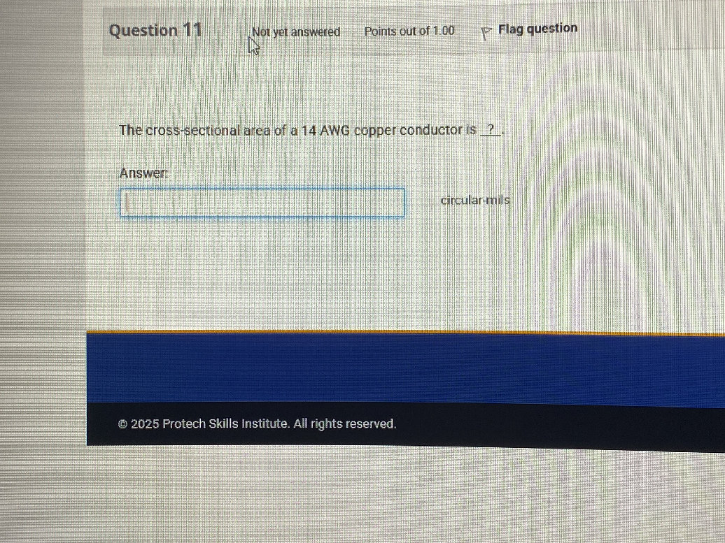 The cross-sectional area of a 14 AWG copper | StudyX