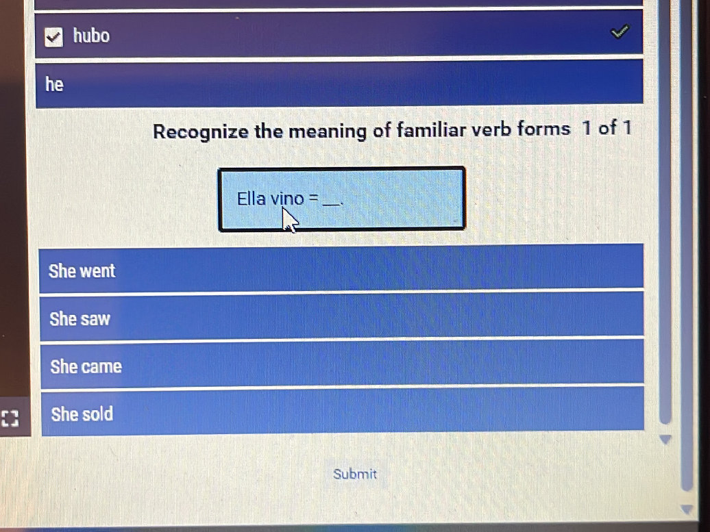 Recognize the meaning of familiar verb forms | StudyX