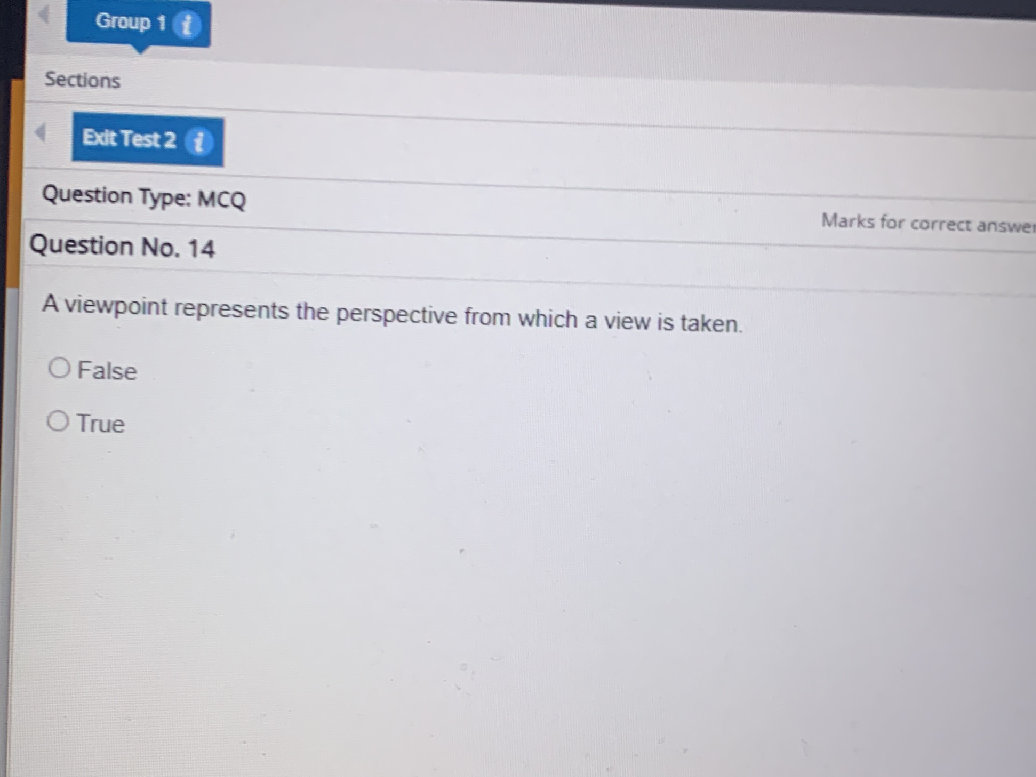 A viewpoint represents the perspective from | StudyX