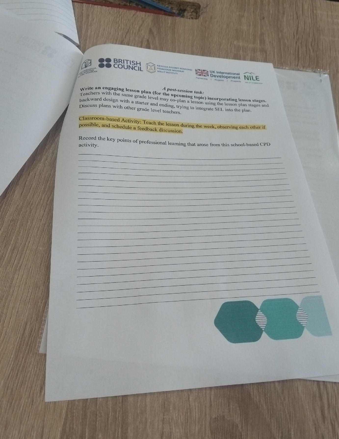 A post-session task: Write an engaging | StudyX