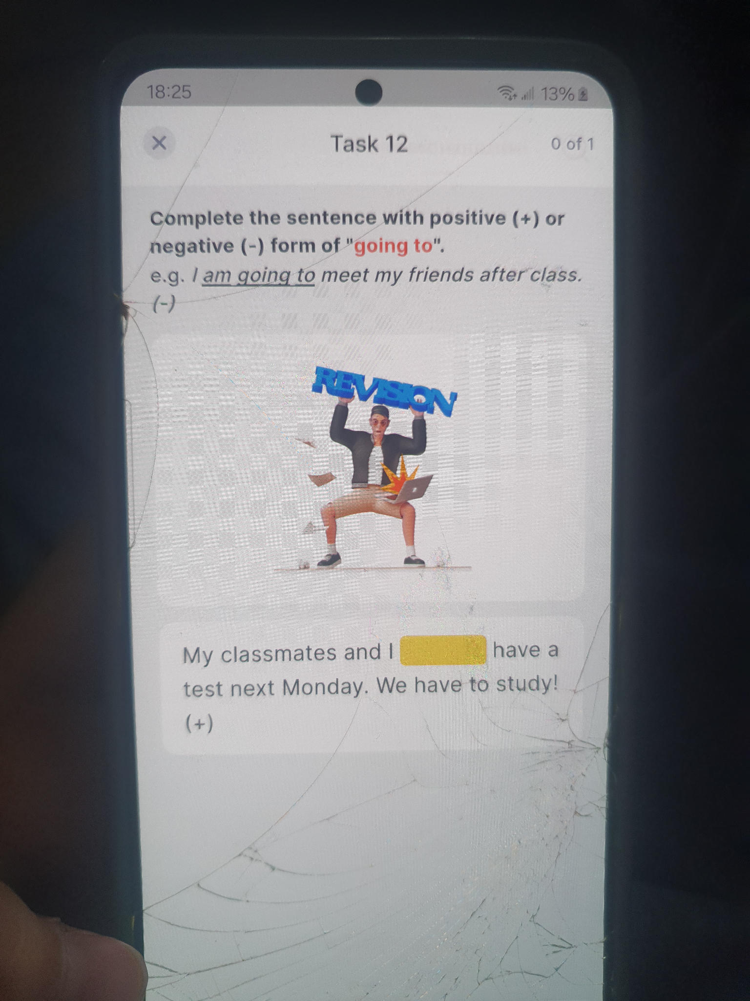 Task 12 Complete the sentence with positive | StudyX