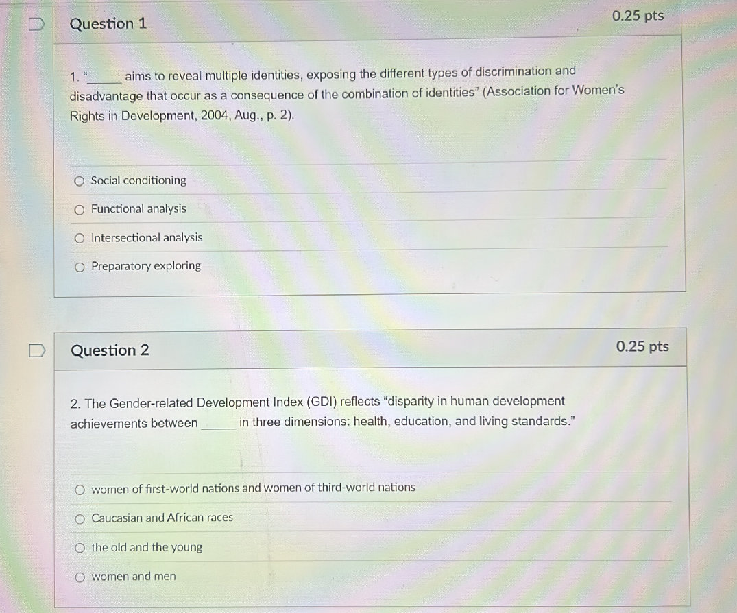 1. "______ aims to reveal multiple | StudyX