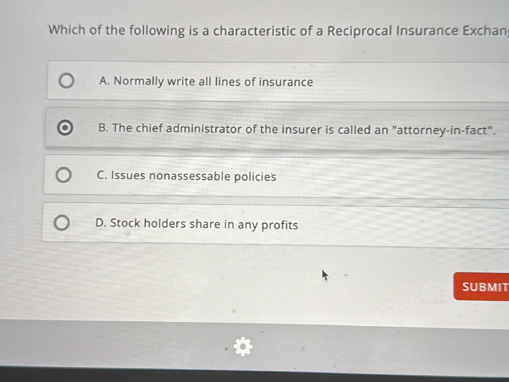 Which of the following is a characteristic | StudyX