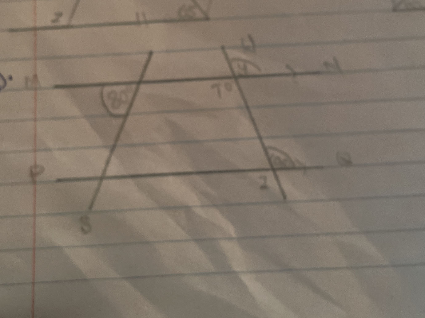 The figure shows two parallel lines | StudyX