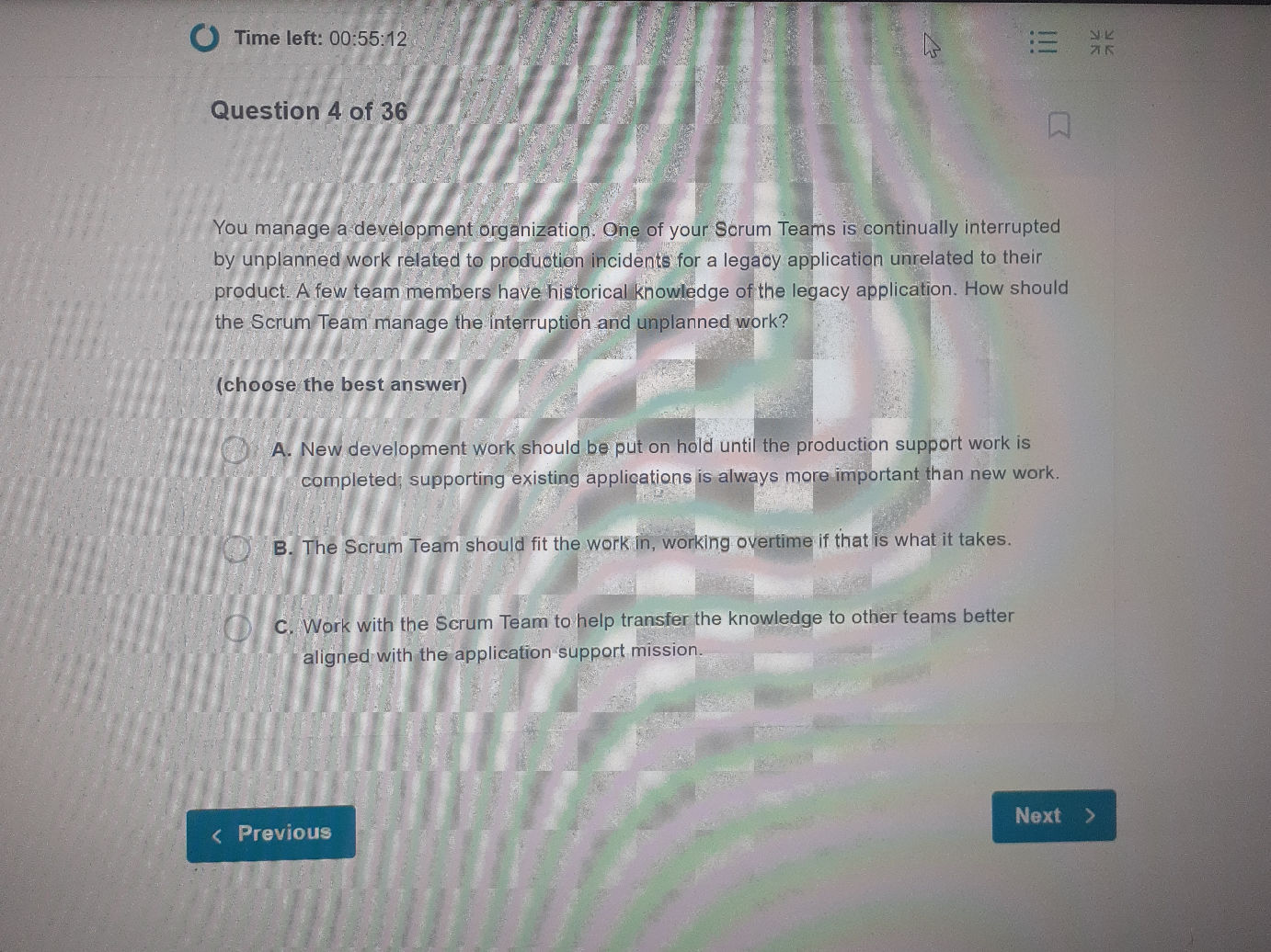 You manage a development organization. One | StudyX