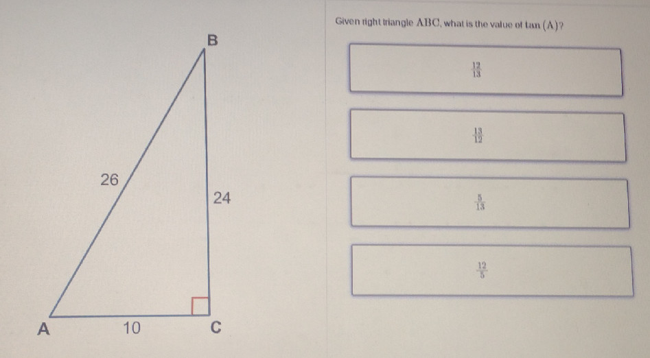 Given right triangle $ABC$, what is the | StudyX