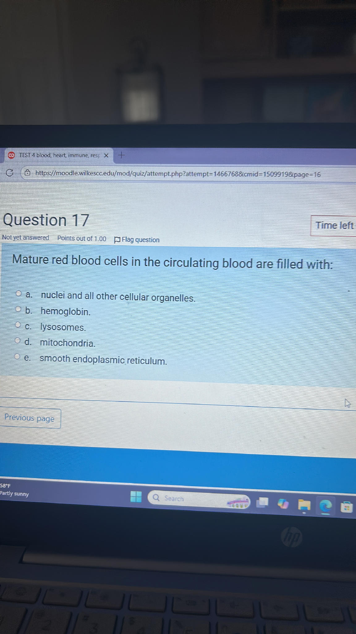 Mature red blood cells in the circulating | StudyX