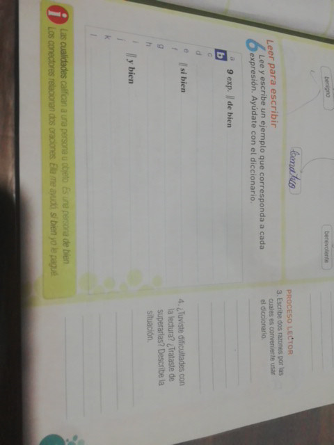 Leer para escribir Lee y escribe un ejemplo | StudyX