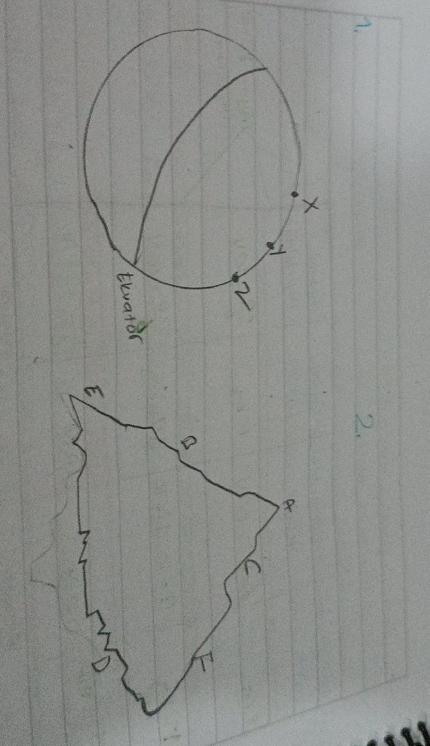 1. [Diagram showing a sphere intersected by | StudyX