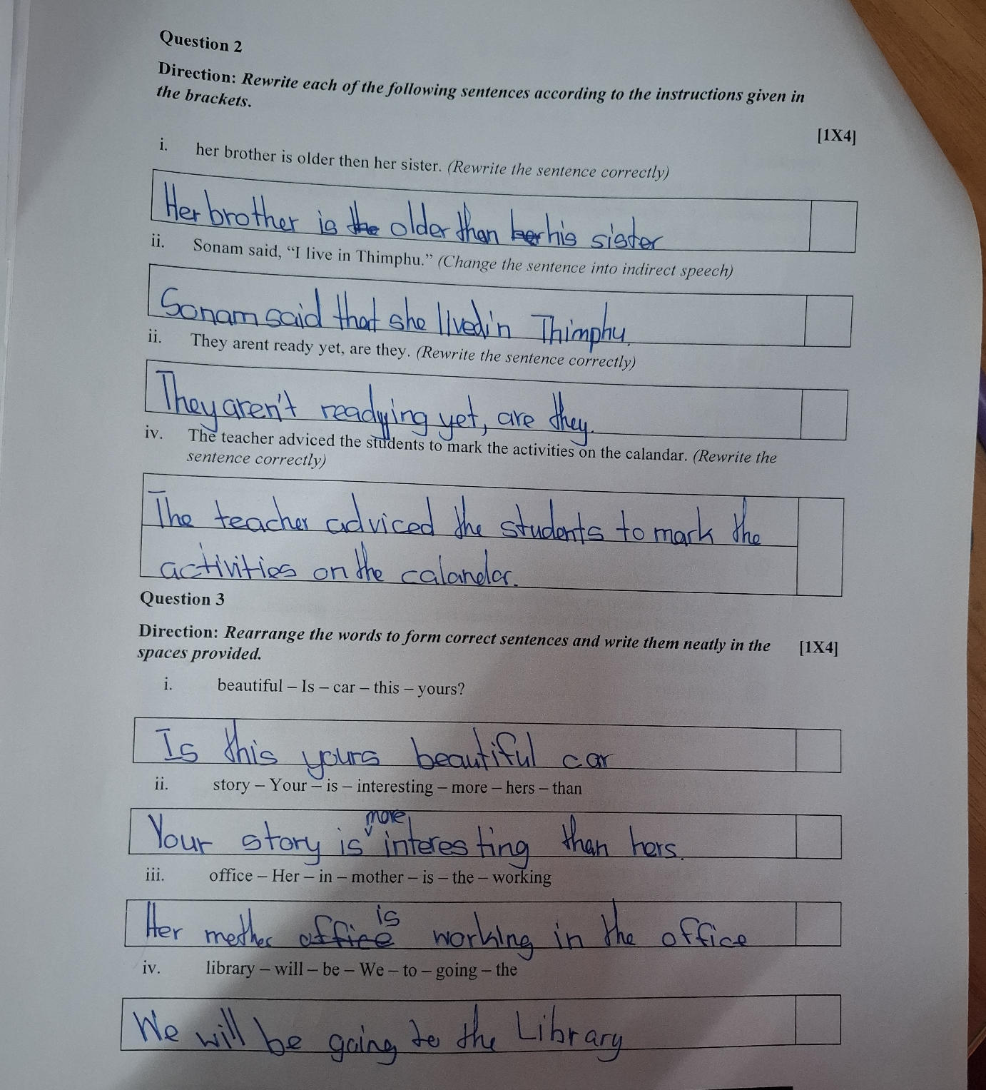 Direction: Rewrite each of the following | StudyX