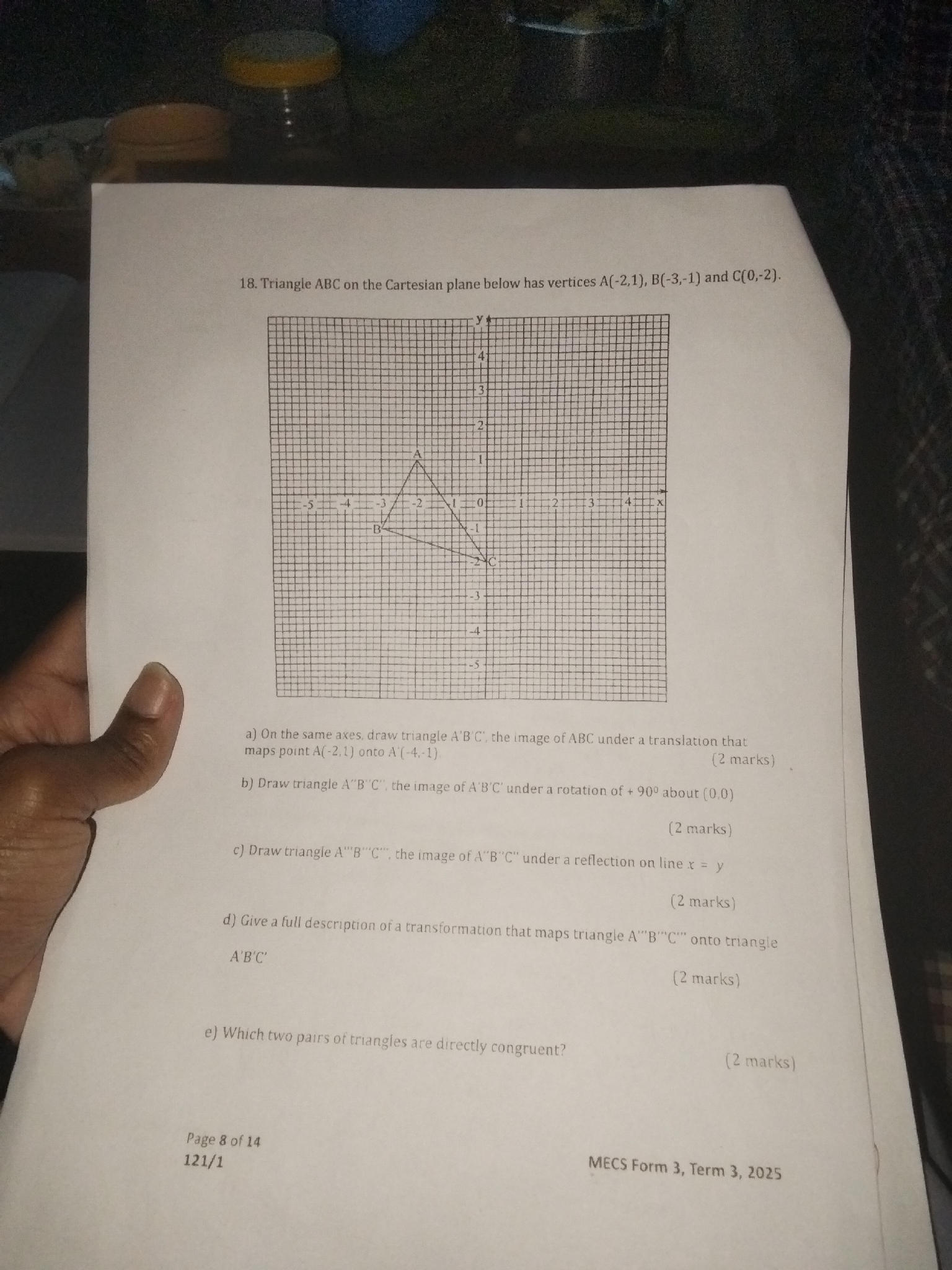 18. Triangle ABC on the Cartesian plane | StudyX