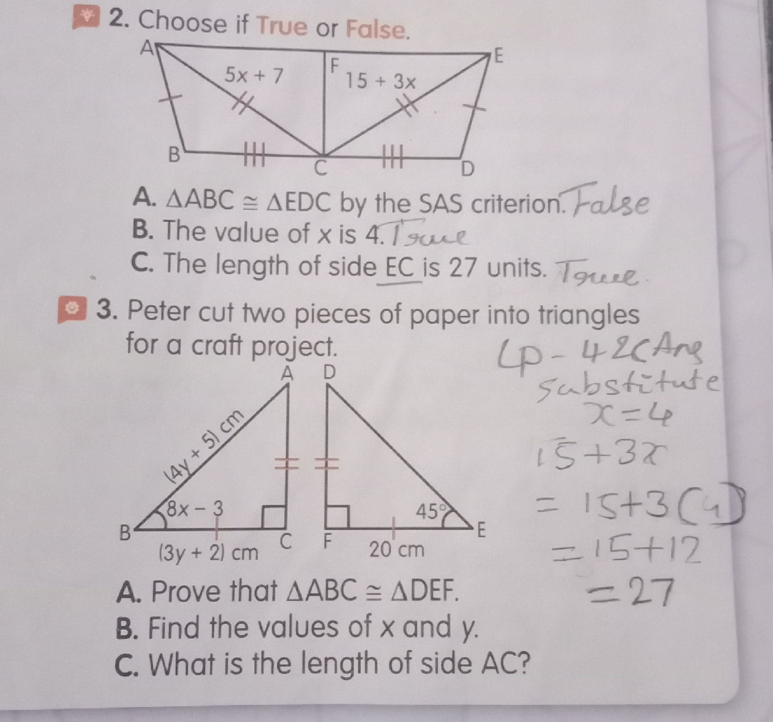 2. Choose if True or False. [Diagram | StudyX