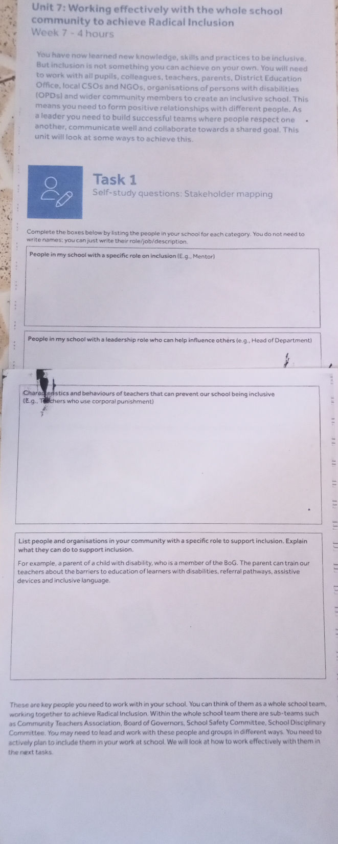 Unit 7: Working effectively with the whole | StudyX