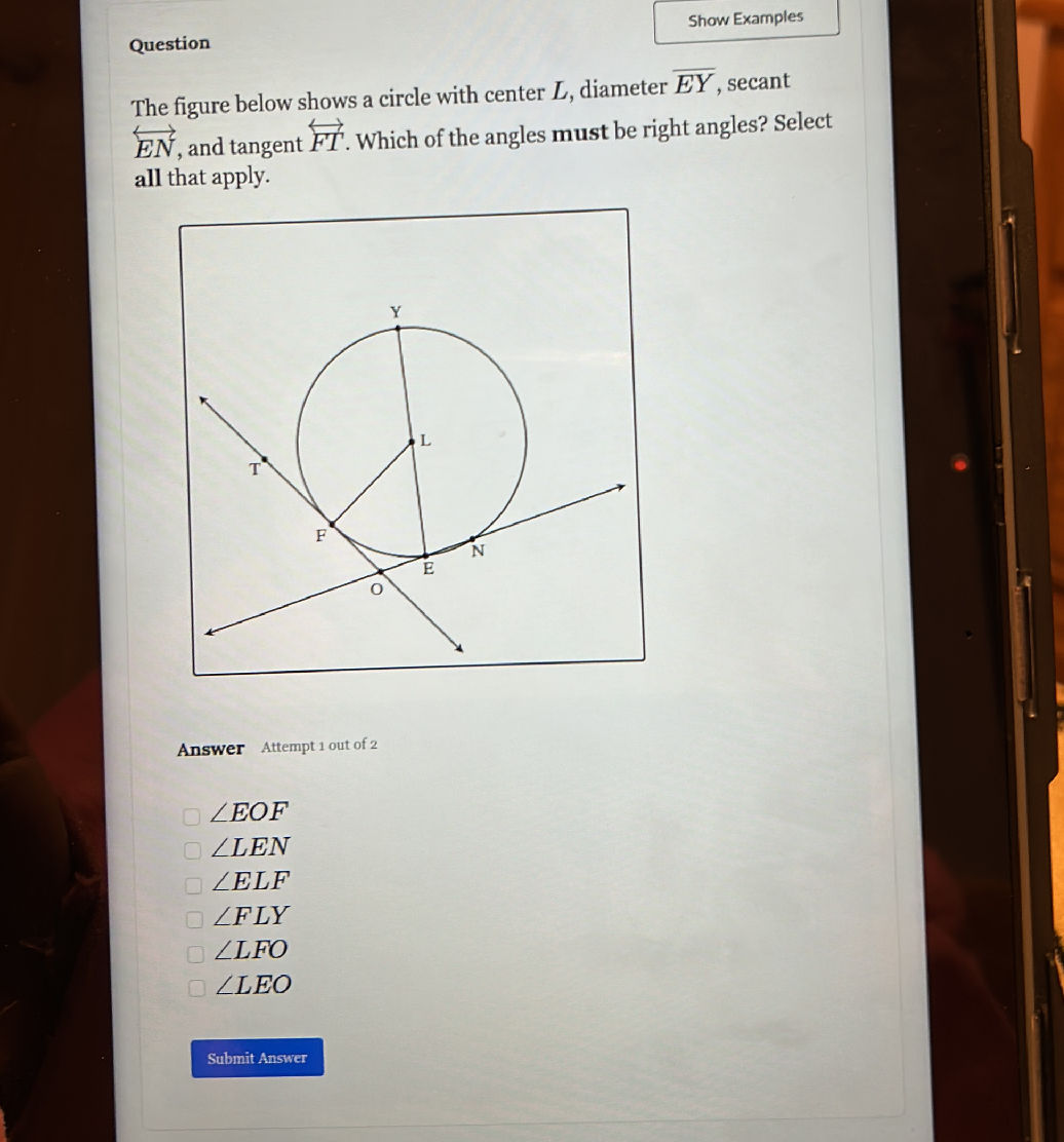 The figure below shows a circle with center | StudyX