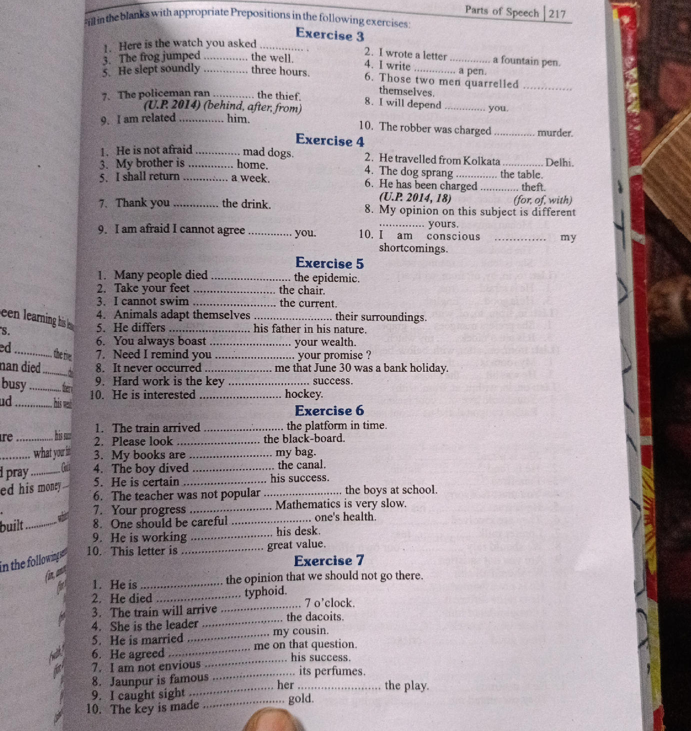 Fill in the blanks with appropriate | StudyX